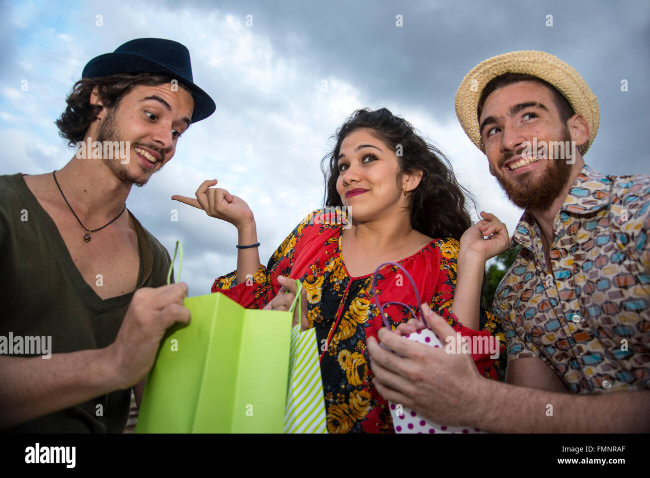 Young people shopping Stock Photo - Alamy