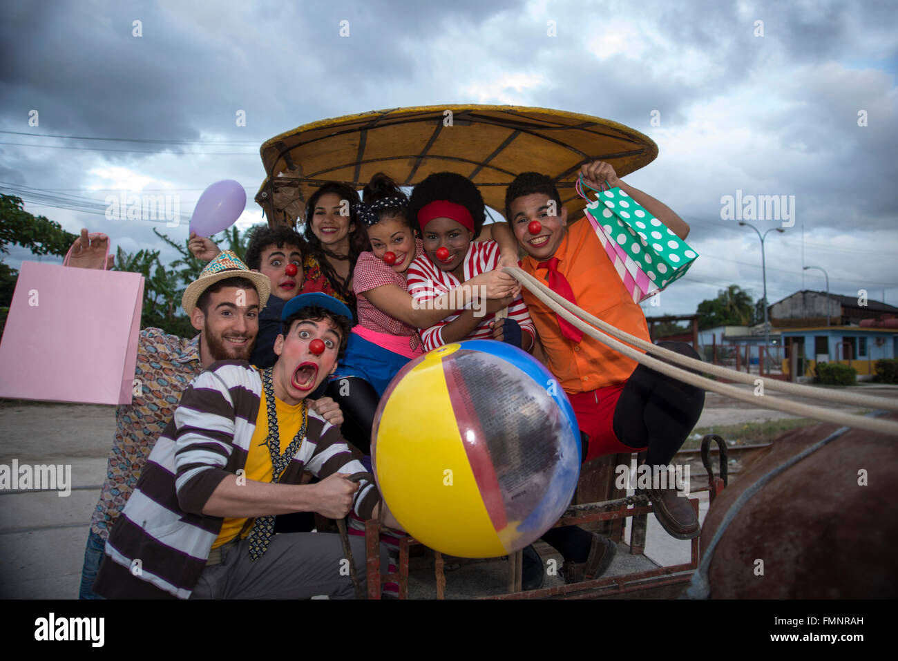 Group of people having fun outdoors Stock Photo - Alamy