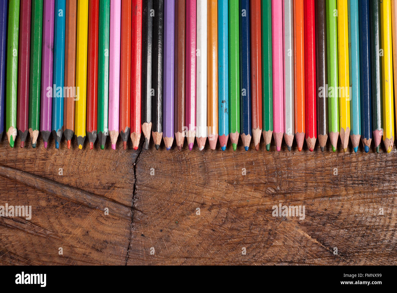 Collage colored pencils in hi-res stock photography and images - Alamy