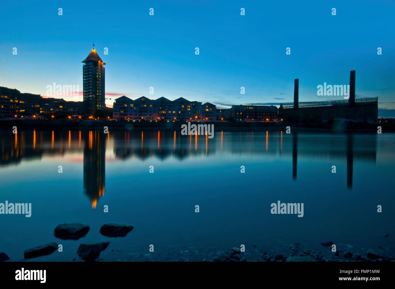 Thames river power sub station hi-res stock photography and images - Alamy