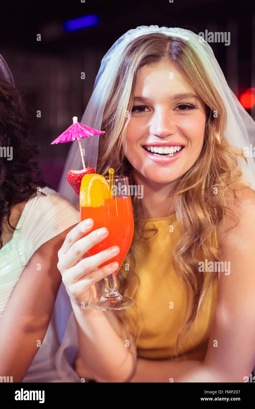 Pretty girl with cocktail Stock Photo - Alamy