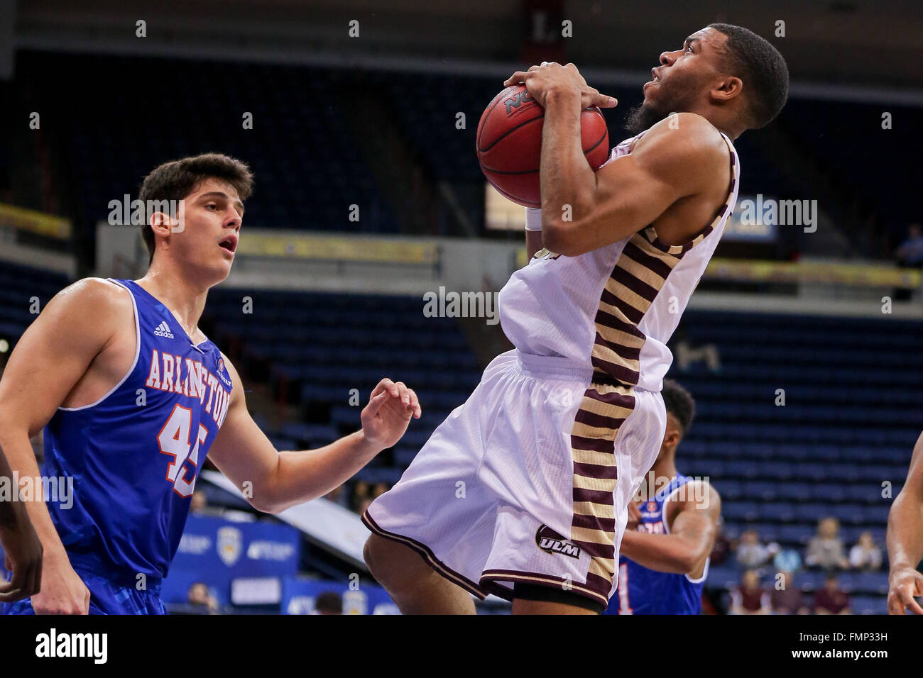 New Orleans, LA, USA. 12th Mar, 2016. Louisiana Monroe Warhawks guard ...