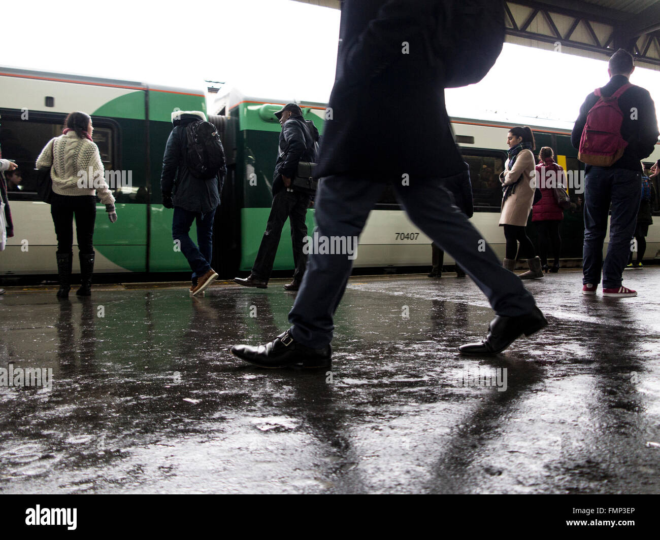 Commuters going to work in rush hour Stock Photo - Alamy