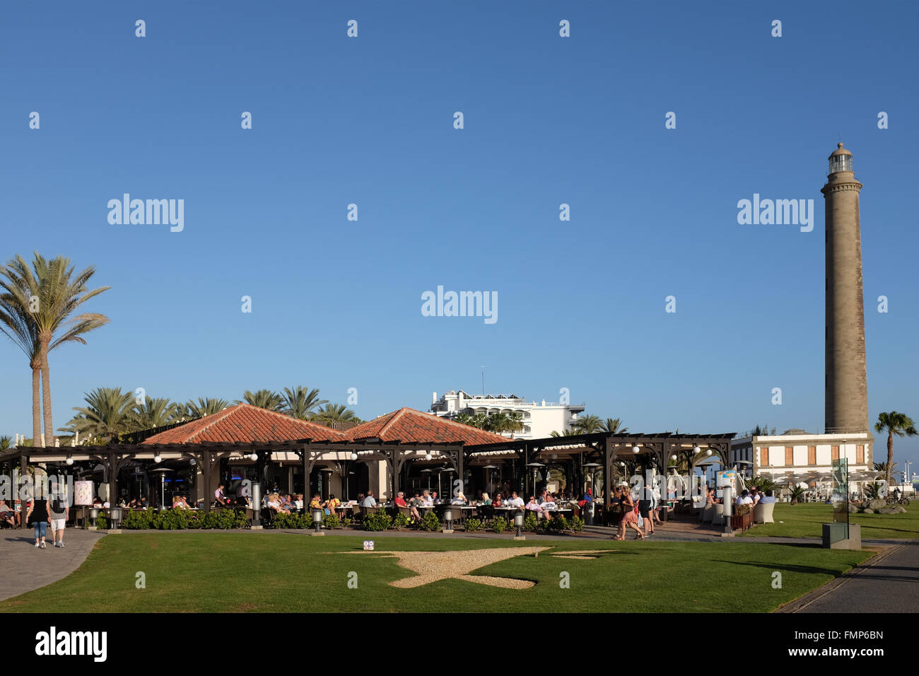 Maspalomas Lighthouse, Gran Canaria, Canary Islands, Spain Stock Photo ...