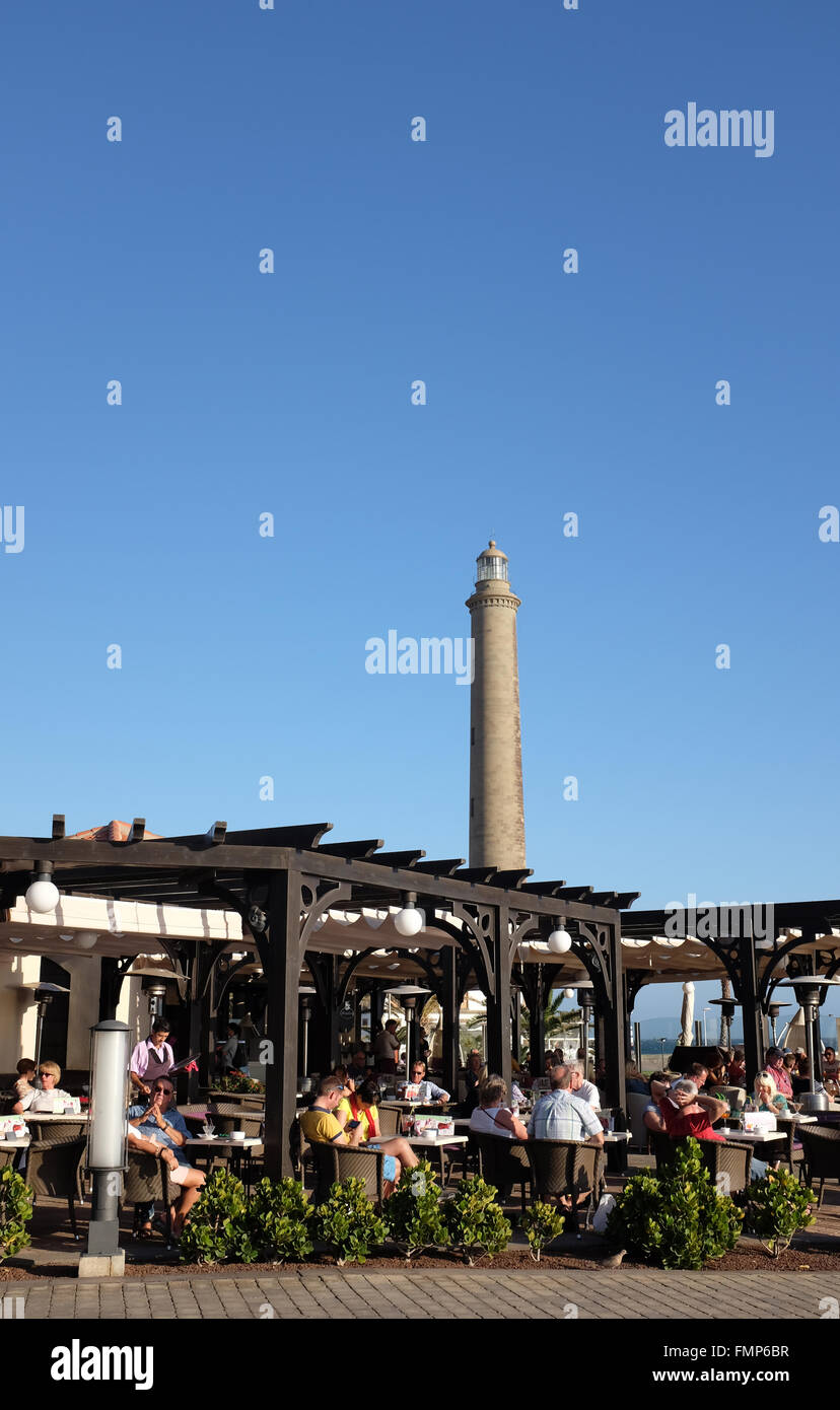 Maspalomas Lighthouse, Gran Canaria, Canary Islands, Spain Stock Photo ...