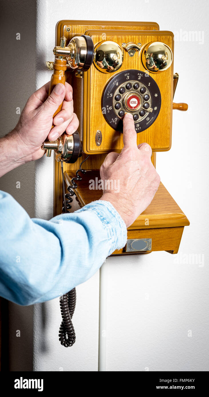 Antique wall phone hi-res stock photography and images - Alamy