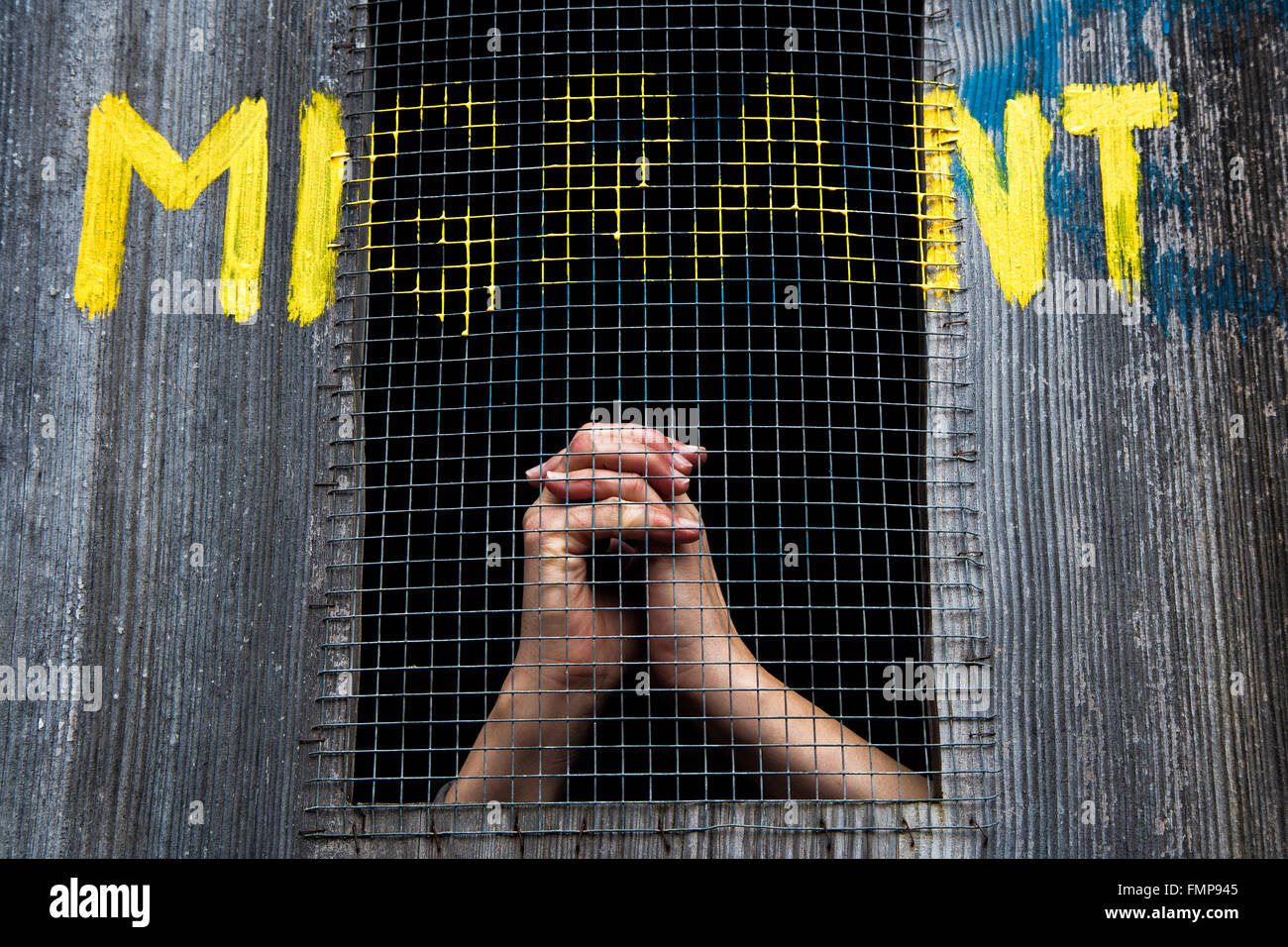 Behind bars cry hi-res stock photography and images - Alamy