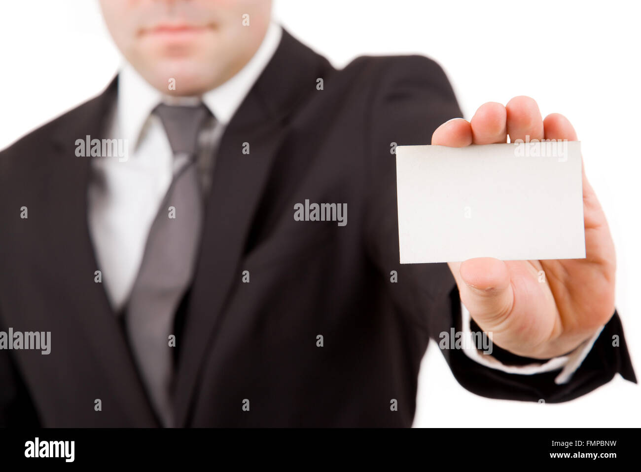 Business man offering blank hi-res stock photography and images - Alamy