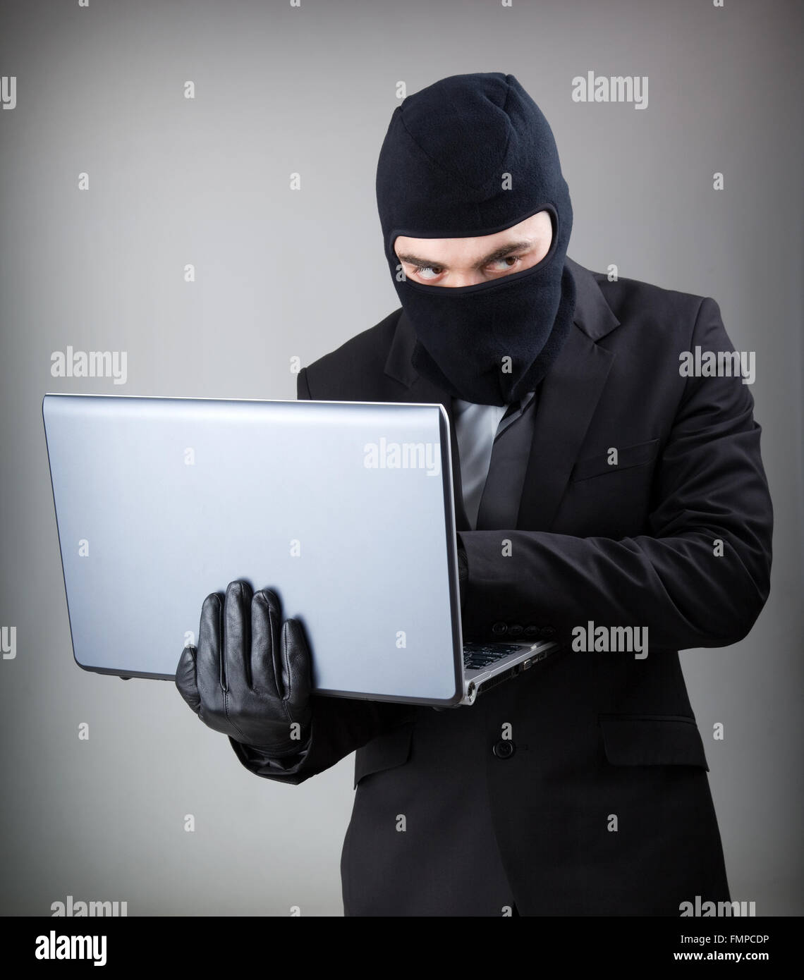Computer hacker in suit tie hi-res stock photography and images - Alamy