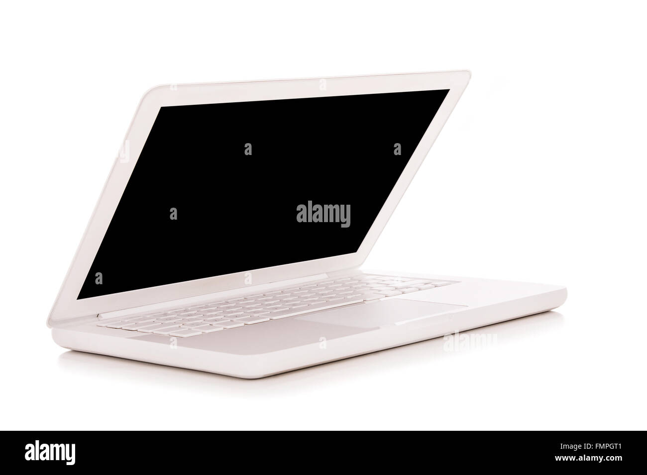 Laptop isolated on white background Stock Photo - Alamy