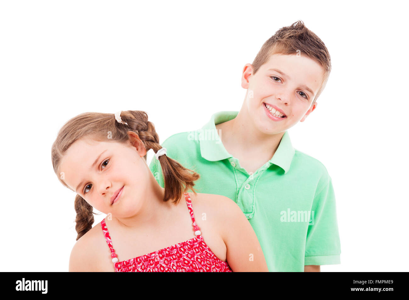 Laughing small kids, isolated on white background Stock Photo - Alamy