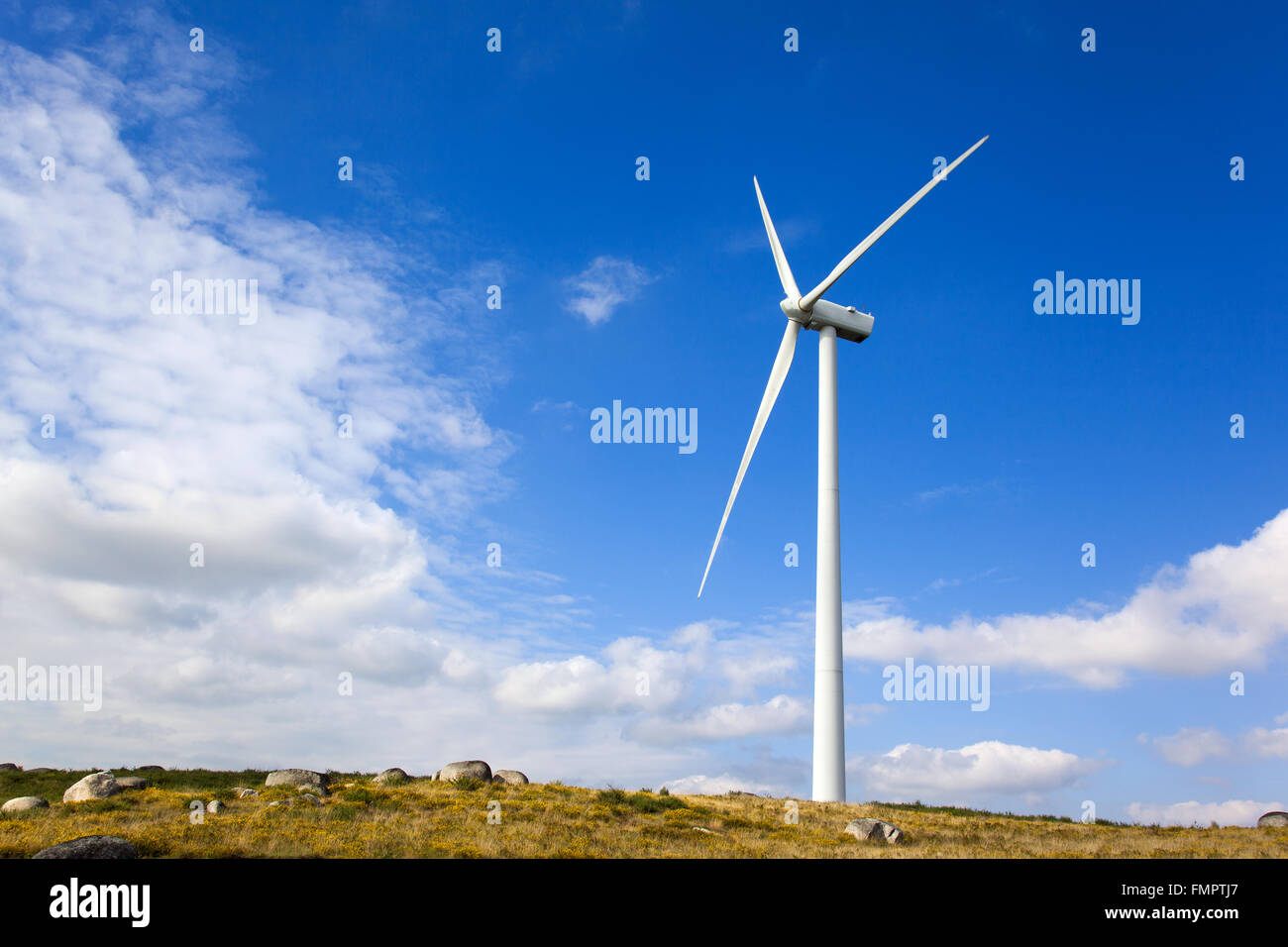 Windmill in the top of a mountain against beautiful sky Stock Photo - Alamy