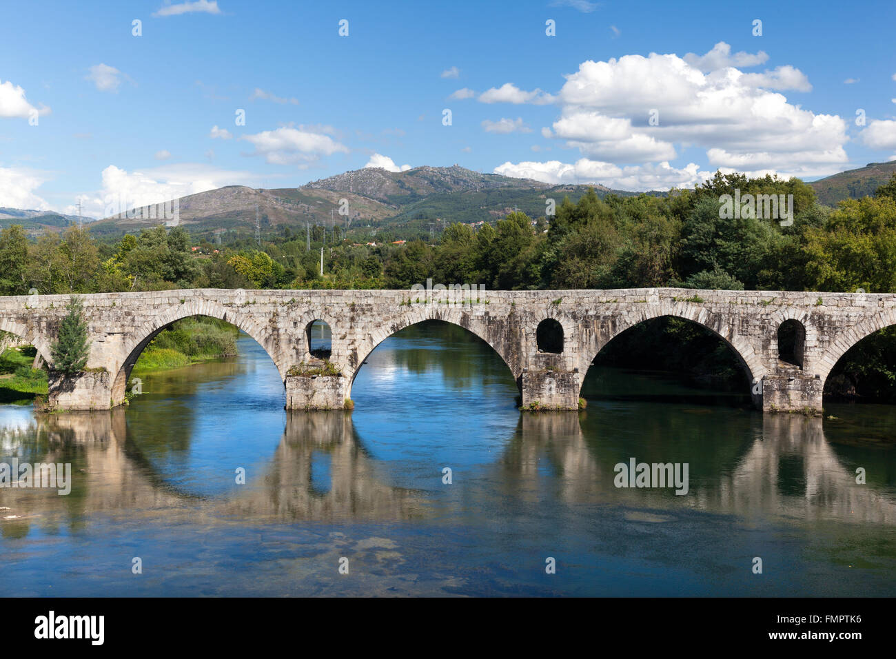 Roman bridge of Ponte do Porto, Braga, in the north of Portugal Stock ...