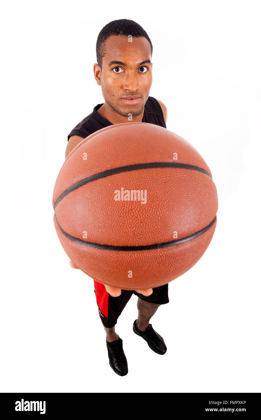 Top view of basketball player isolated on white background Stock Photo ...