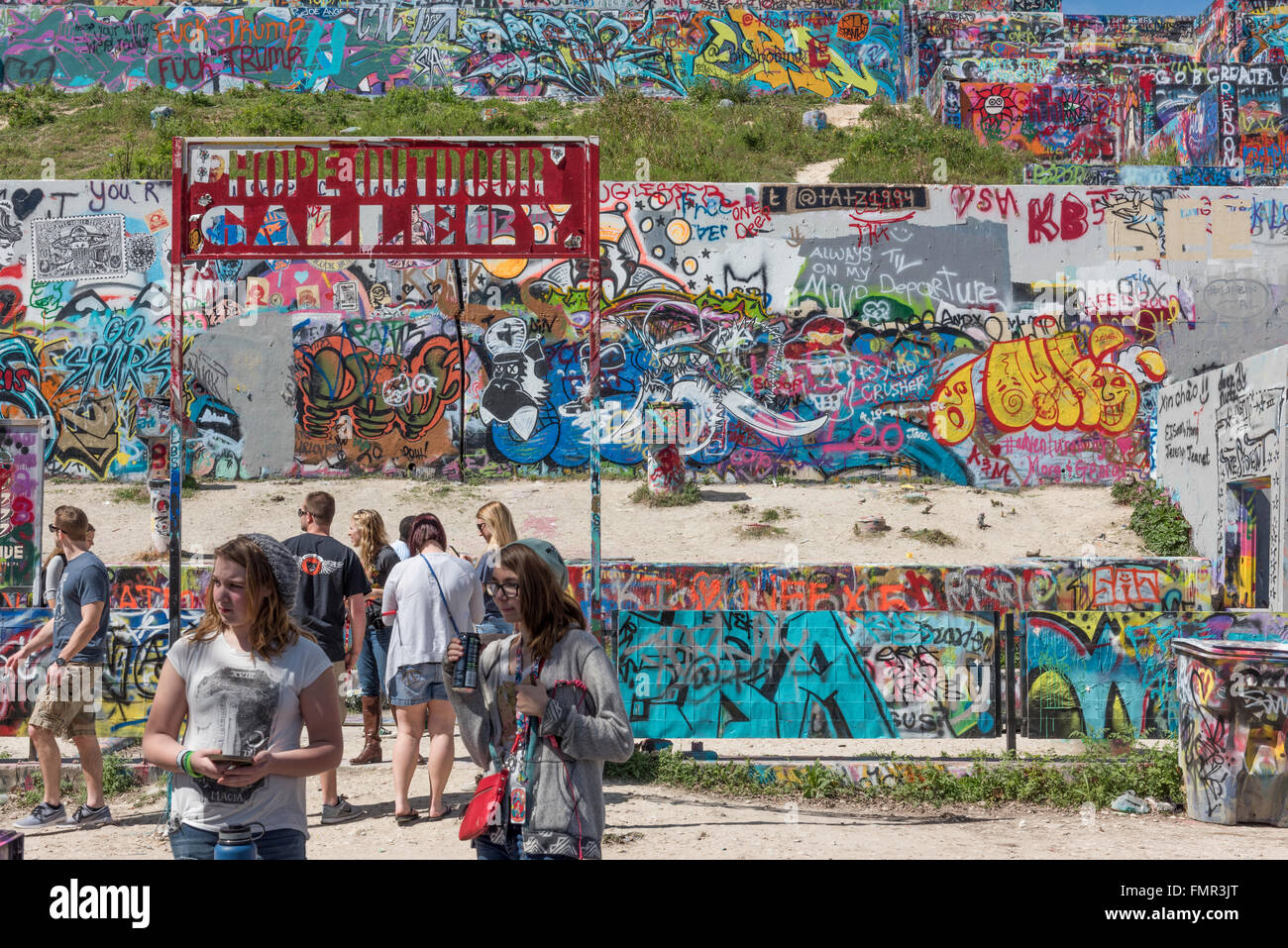 Austin graffiti park castle hill hi-res stock photography and images ...