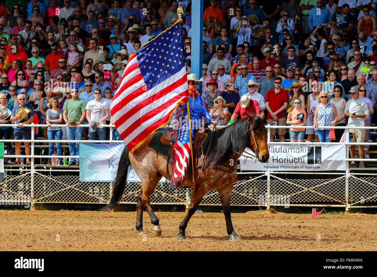Florida, USA. 12th March, 2016. Thousands of rodeo enthusiasts turned ...