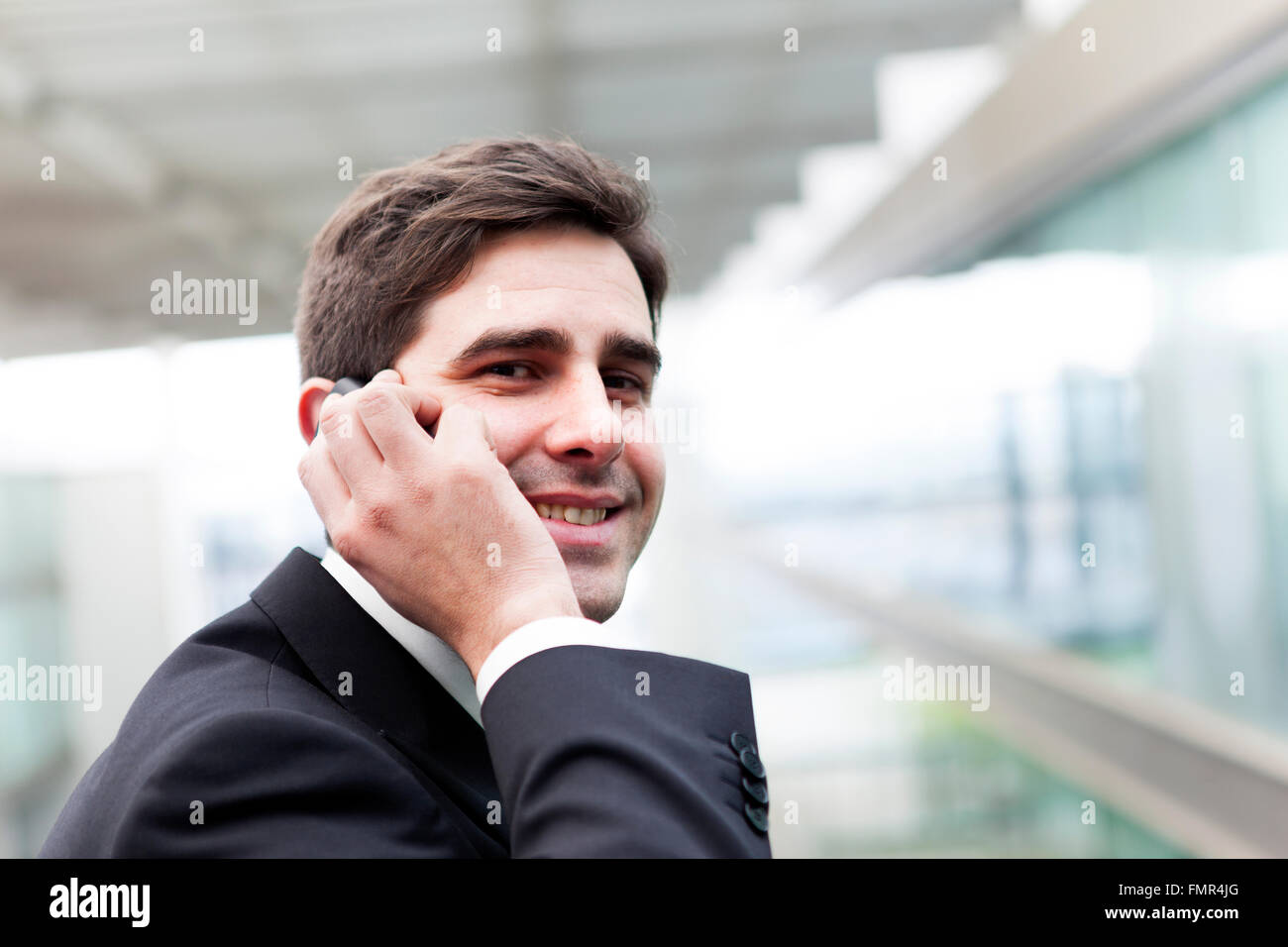 Business man suit smart phone talking call hi-res stock photography and ...