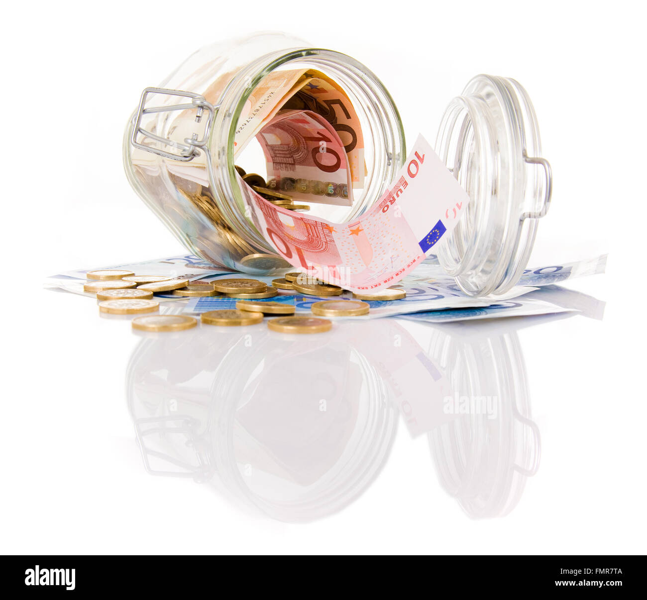 Glass jar savings on Cut Out Stock Images & Pictures - Alamy