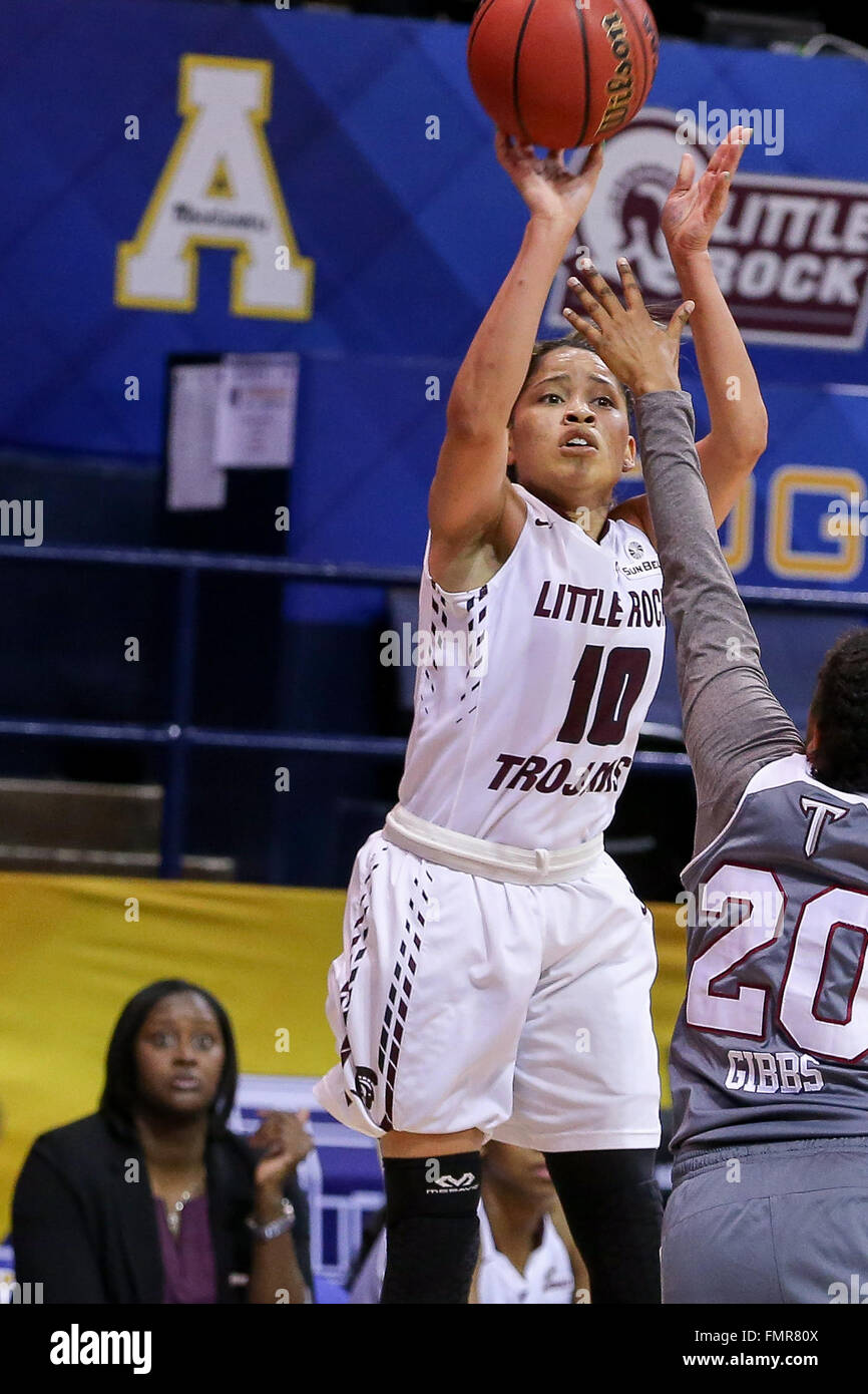 New Orleans, LA, USA. 12th Mar, 2016. Arkansas Little Rock Trojans ...