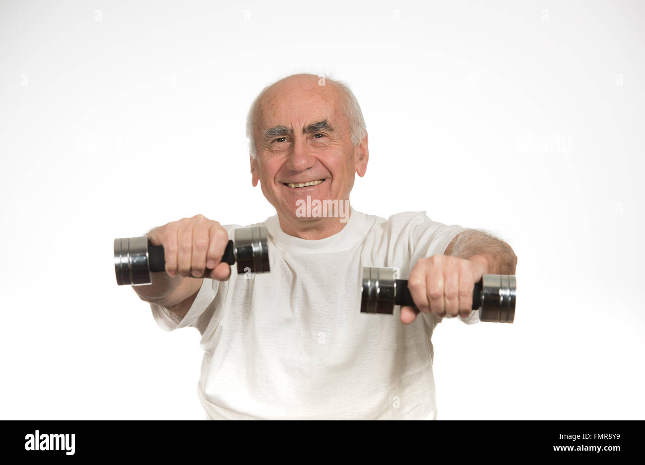 old senior man happy and doing sport Stock Photo - Alamy