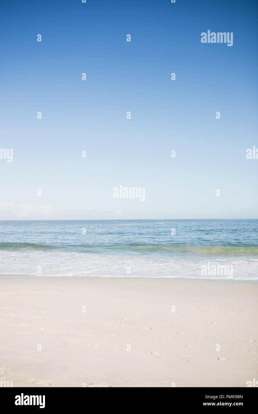 View of water edge of the beach Stock Photo - Alamy