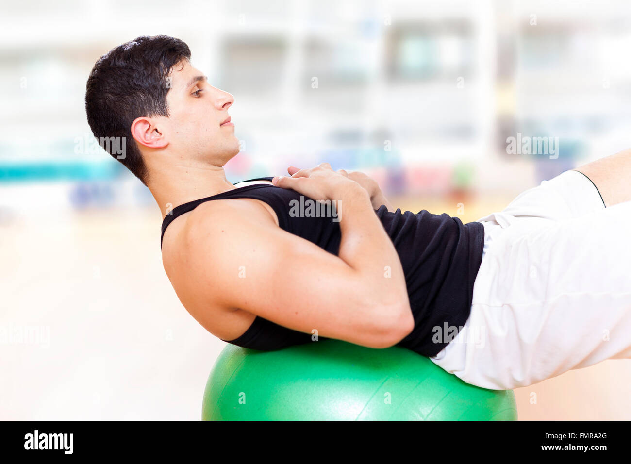 Man abs workout hi-res stock photography and images - Alamy