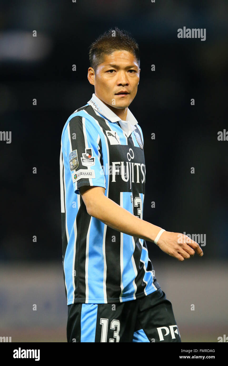 Kawasaki Todoroki Stadium, Kanagawa, Japan. 12th Mar, 2016. Yoshito ...