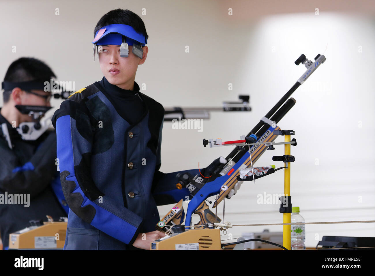 Miyagi, Japan. 12th Mar, 2016. Naoya Okada Shooting - Rifle : All Japan ...