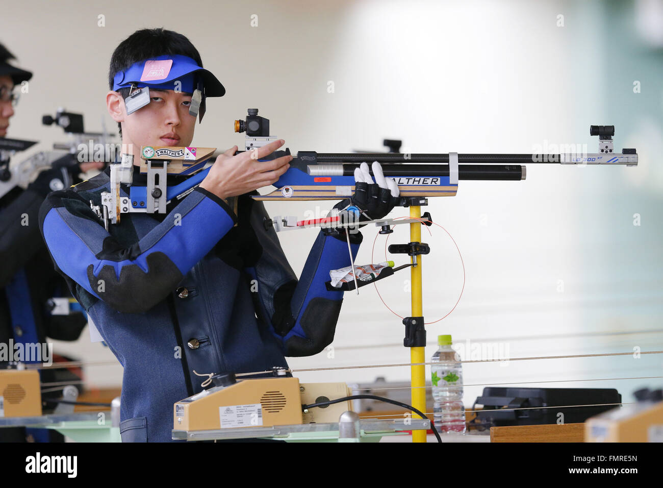 Miyagi, Japan. 12th Mar, 2016. Naoya Okada Shooting - Rifle : All Japan ...