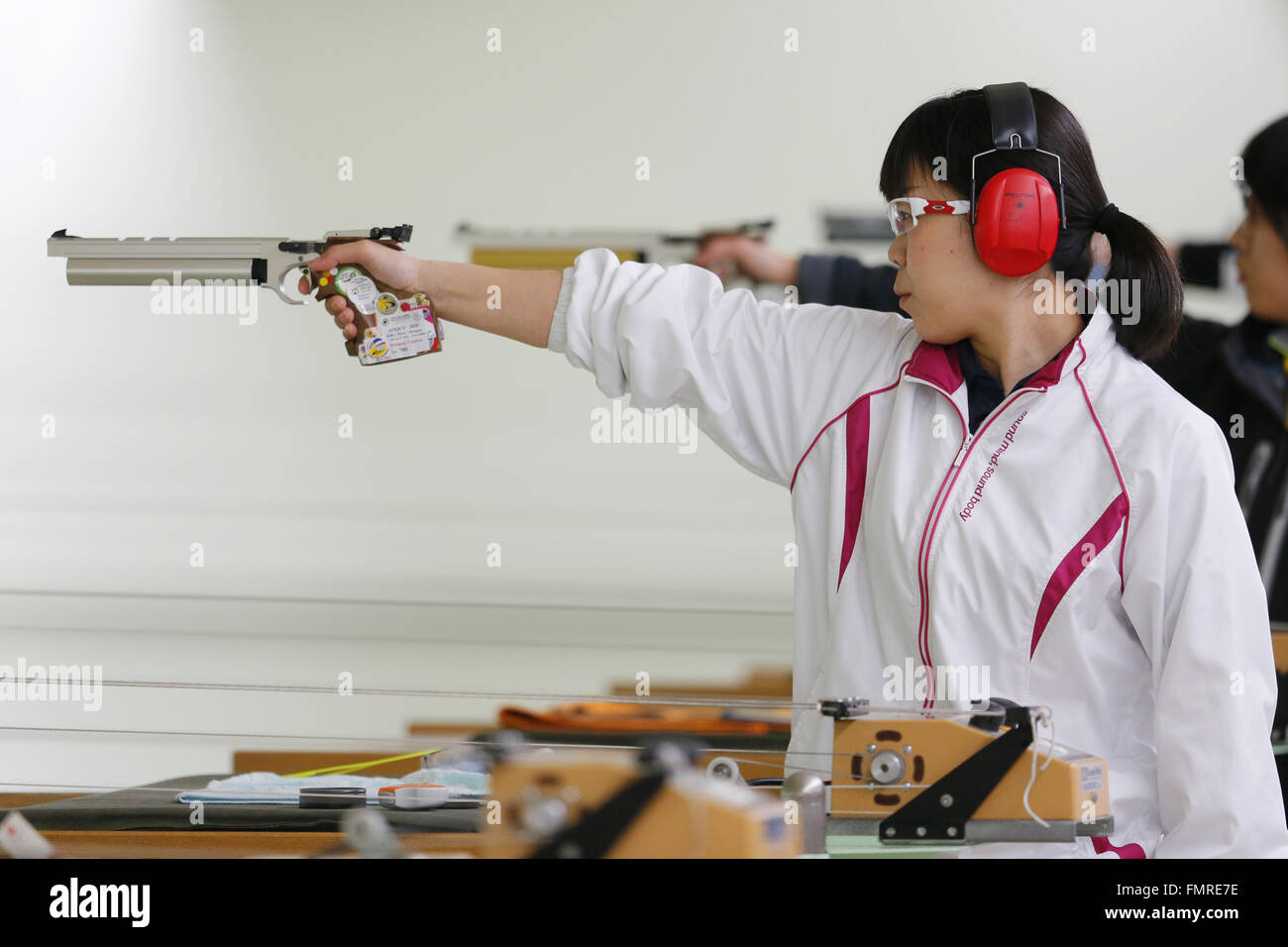 Miyagi, Japan. 12th Mar, 2016. Akiko Sato Shooting - Rifle : All Japan ...