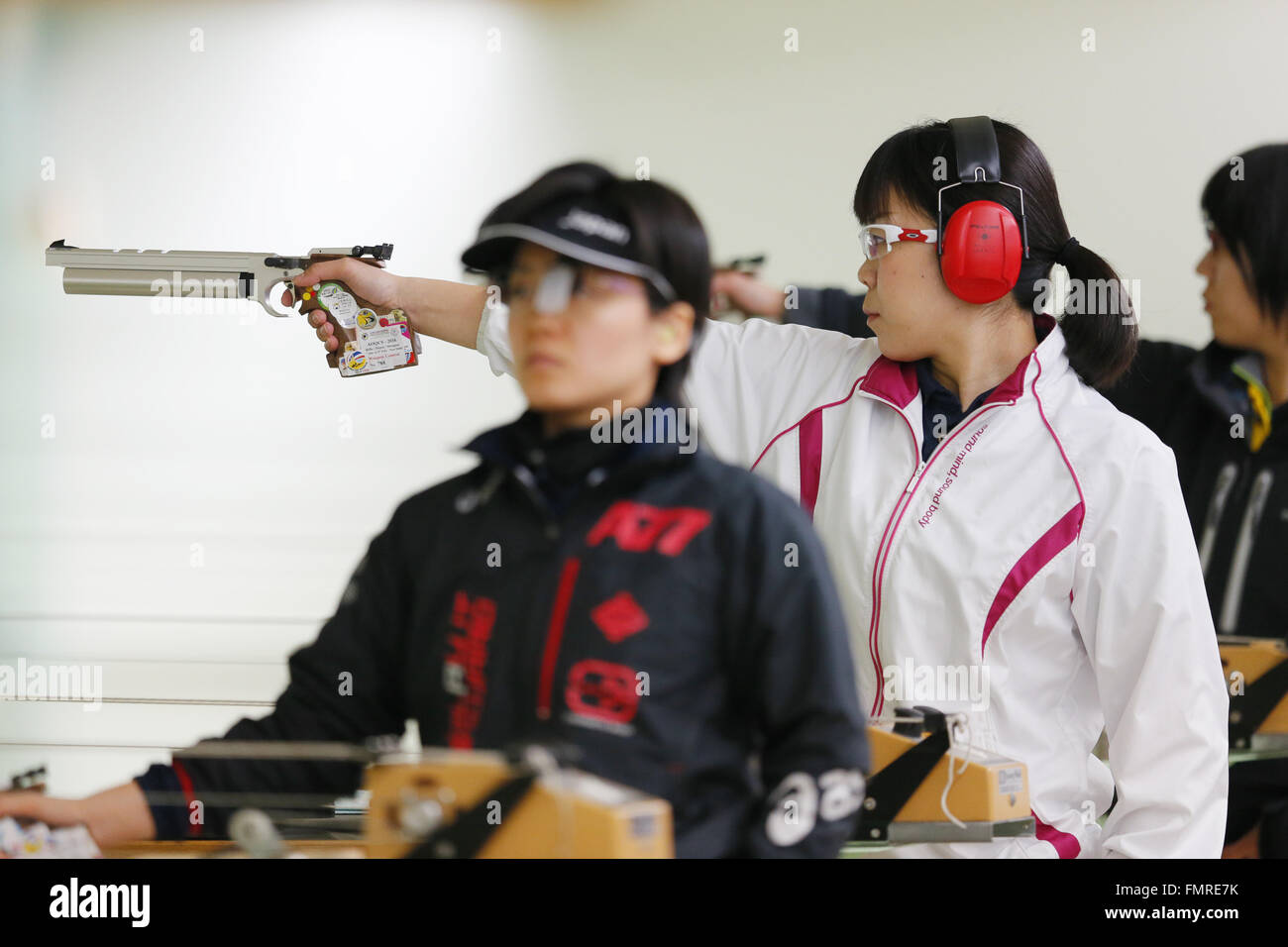Miyagi, Japan. 12th Mar, 2016. Akiko Sato Shooting - Rifle : All Japan ...