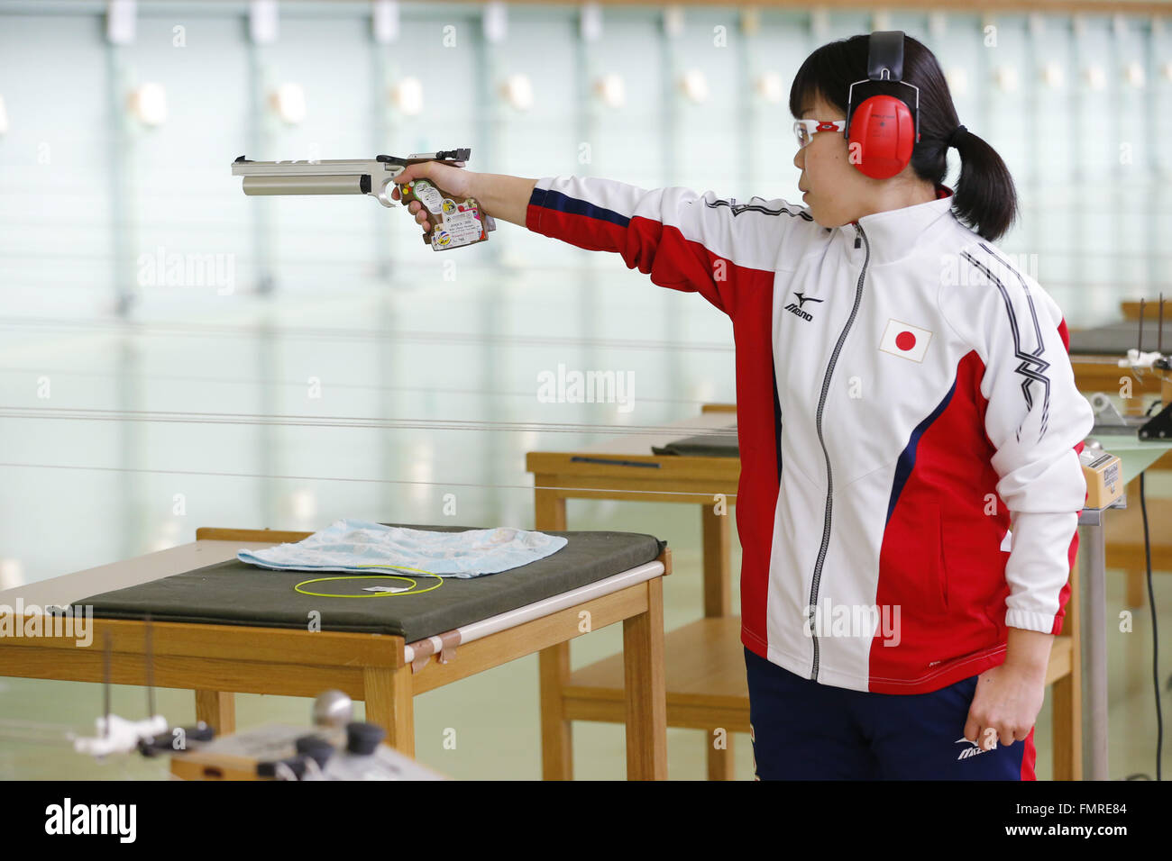 Miyagi, Japan. 12th Mar, 2016. Akiko Sato Shooting - Rifle : All Japan ...