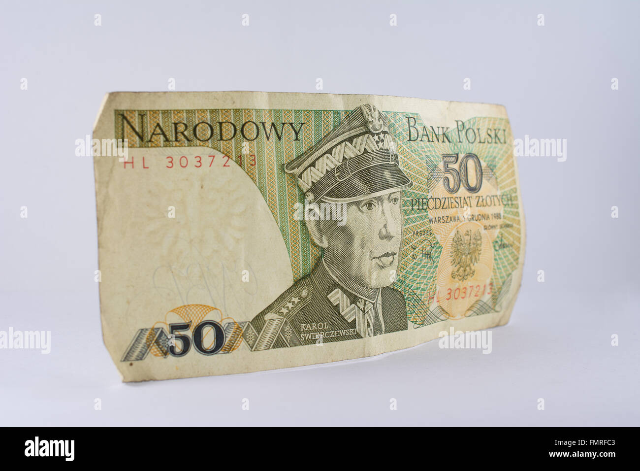 Old Vintage Polish Banknote 50 Zlotys Stock Photo - Alamy