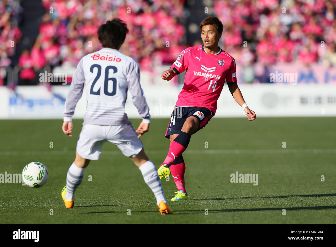 Kincho Stadium, Osaka, Japan. 12th Mar, 2016. Yusuke Maruhashi (Cerezo ...