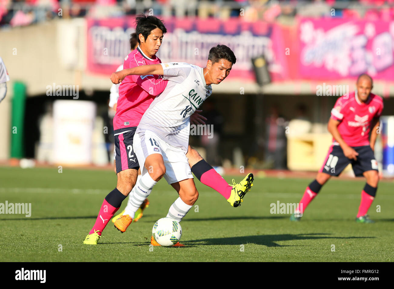 Kincho Stadium, Osaka, Japan. 12th Mar, 2016. (L-R) Kazuya Yamamura ...