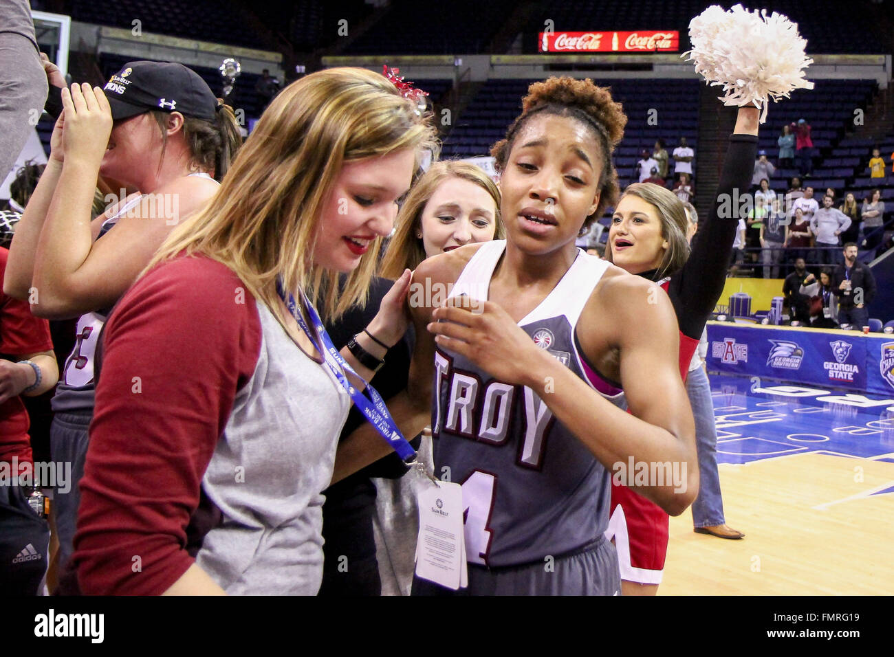 New Orleans, LA, USA. 12th Mar, 2016. Troy Trojans guard Ashley Beverly ...