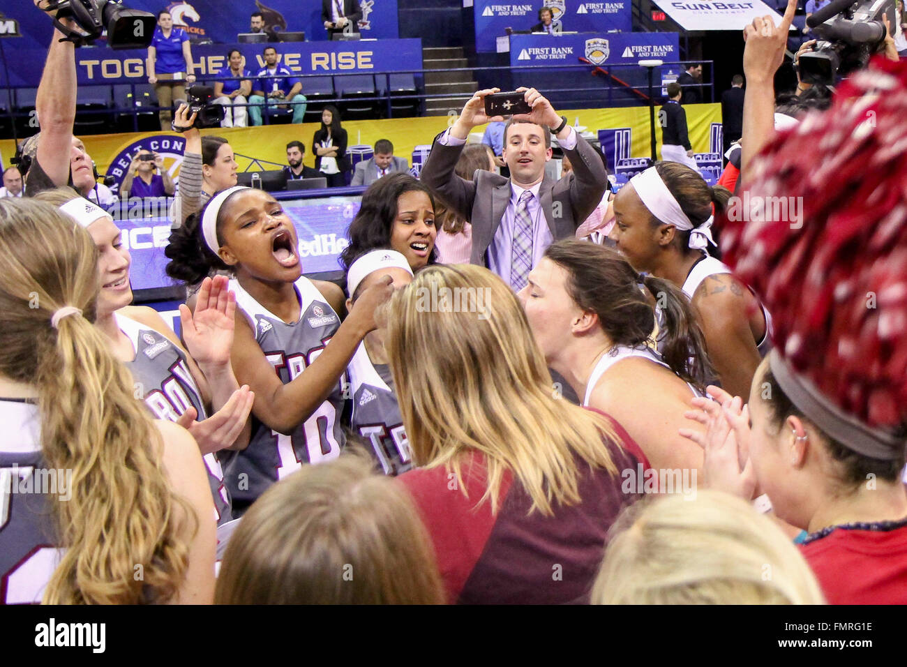 New Orleans, LA, USA. 12th Mar, 2016. Troy Trojans guard Jayla Chills ...