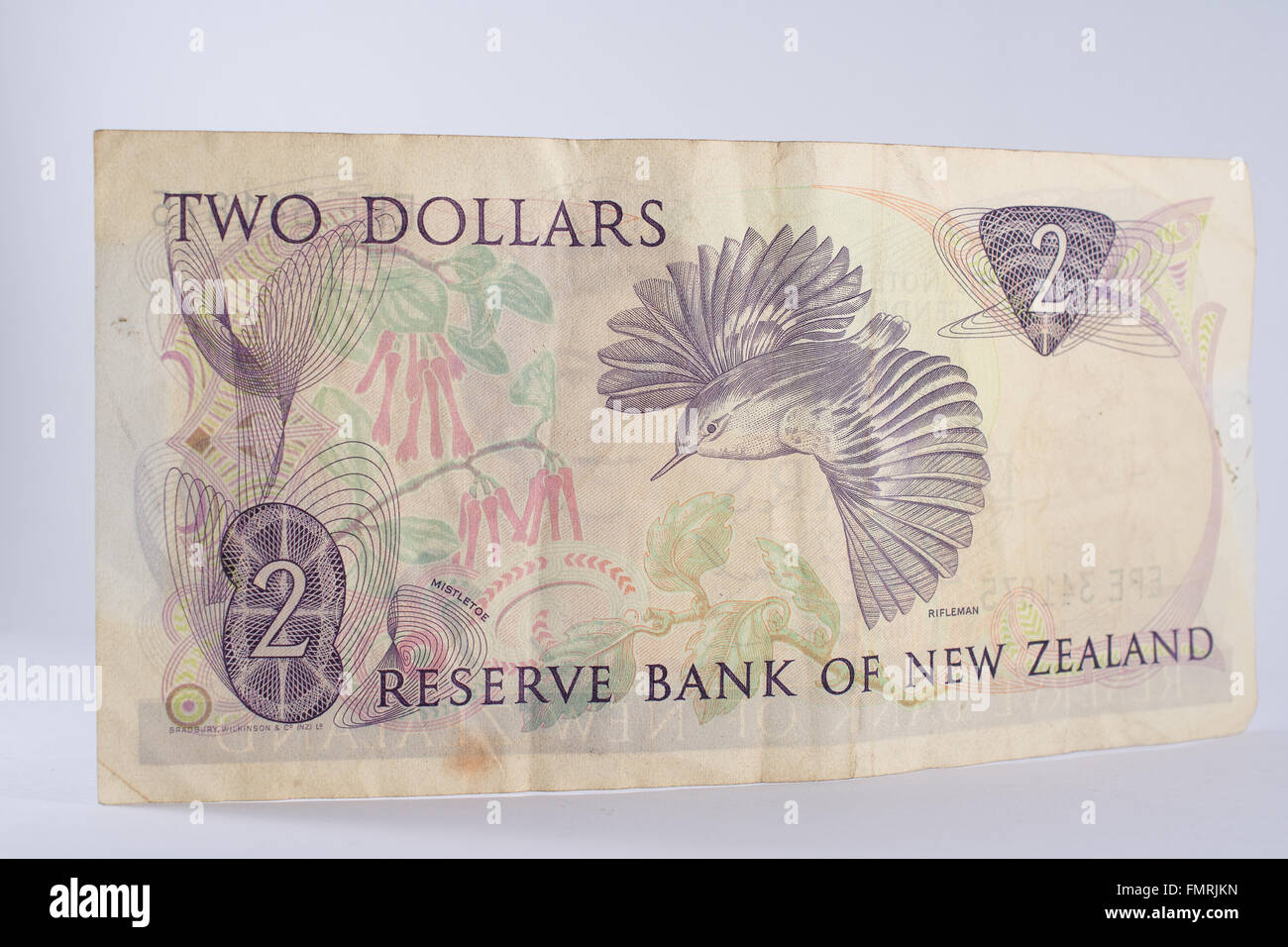 Vintage New Zealand Two Dollar Banknote Paper Money Stock Photo - Alamy