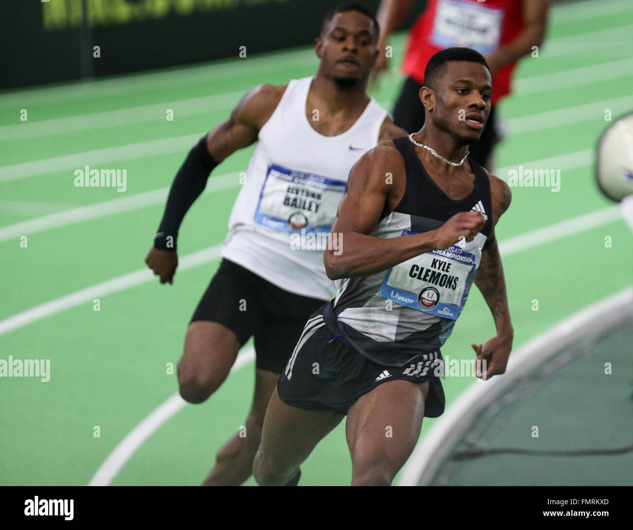 March 12, 2016 - KYLE CLEMONS competes in the men's 400m final during ...