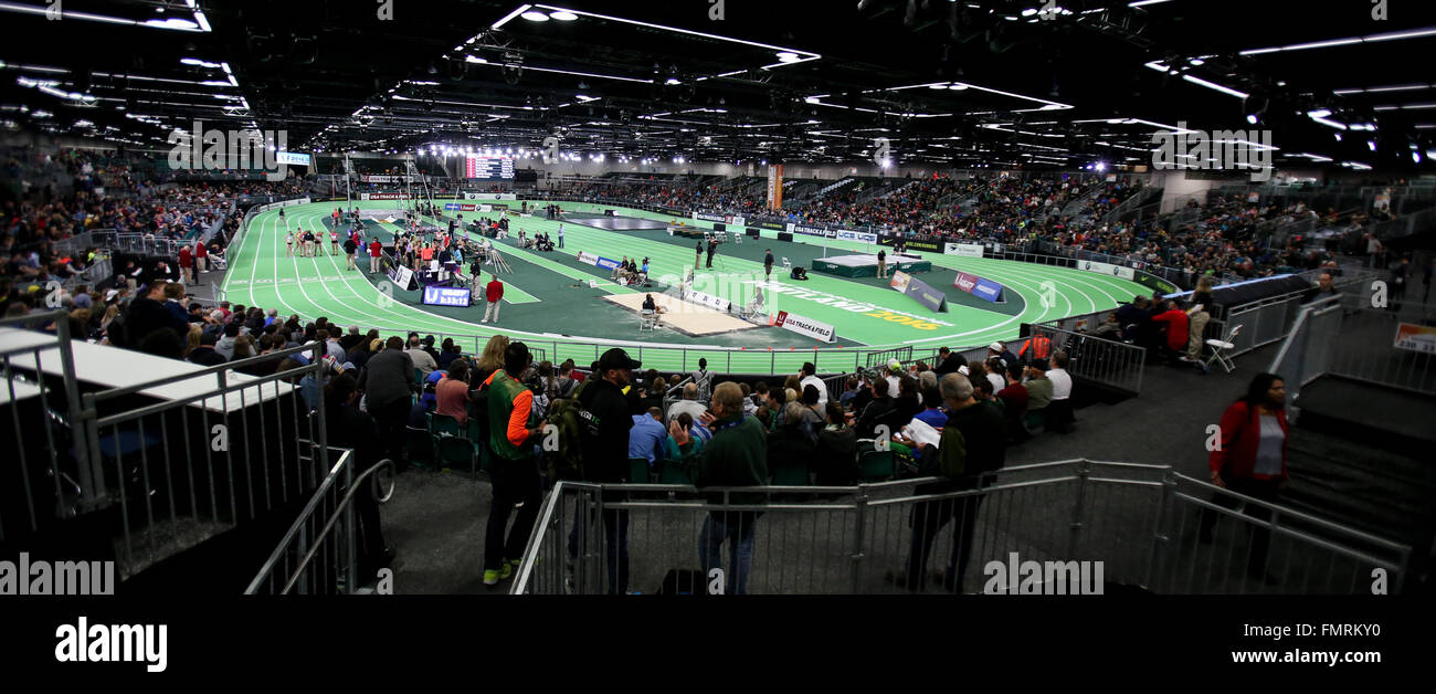 The crowd during the 2016 USATF Indoor Championships at the Convention ...