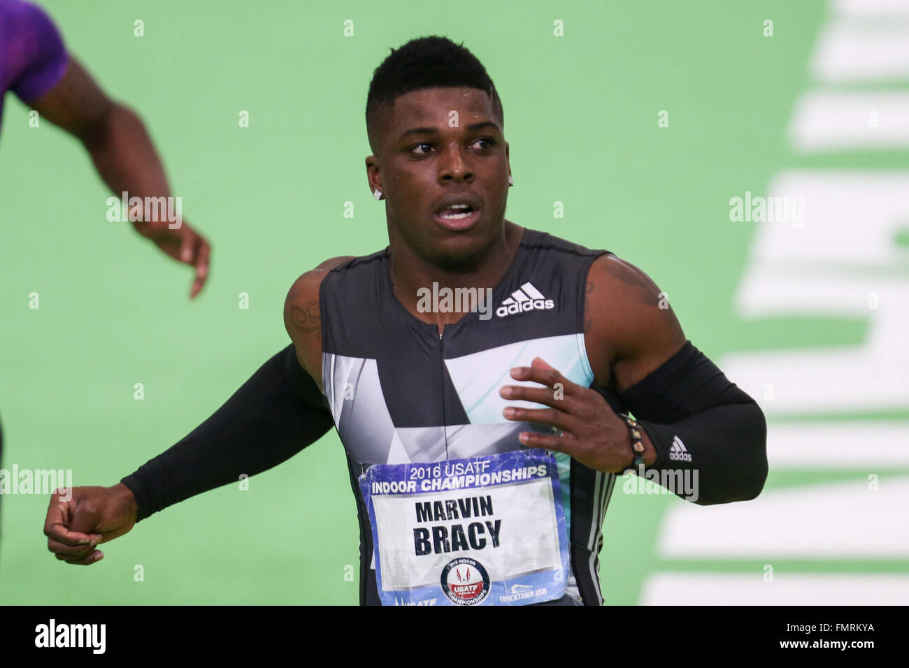 March 12, 2016 - MARVIN BRACY looks to the scoreboard after winning the ...