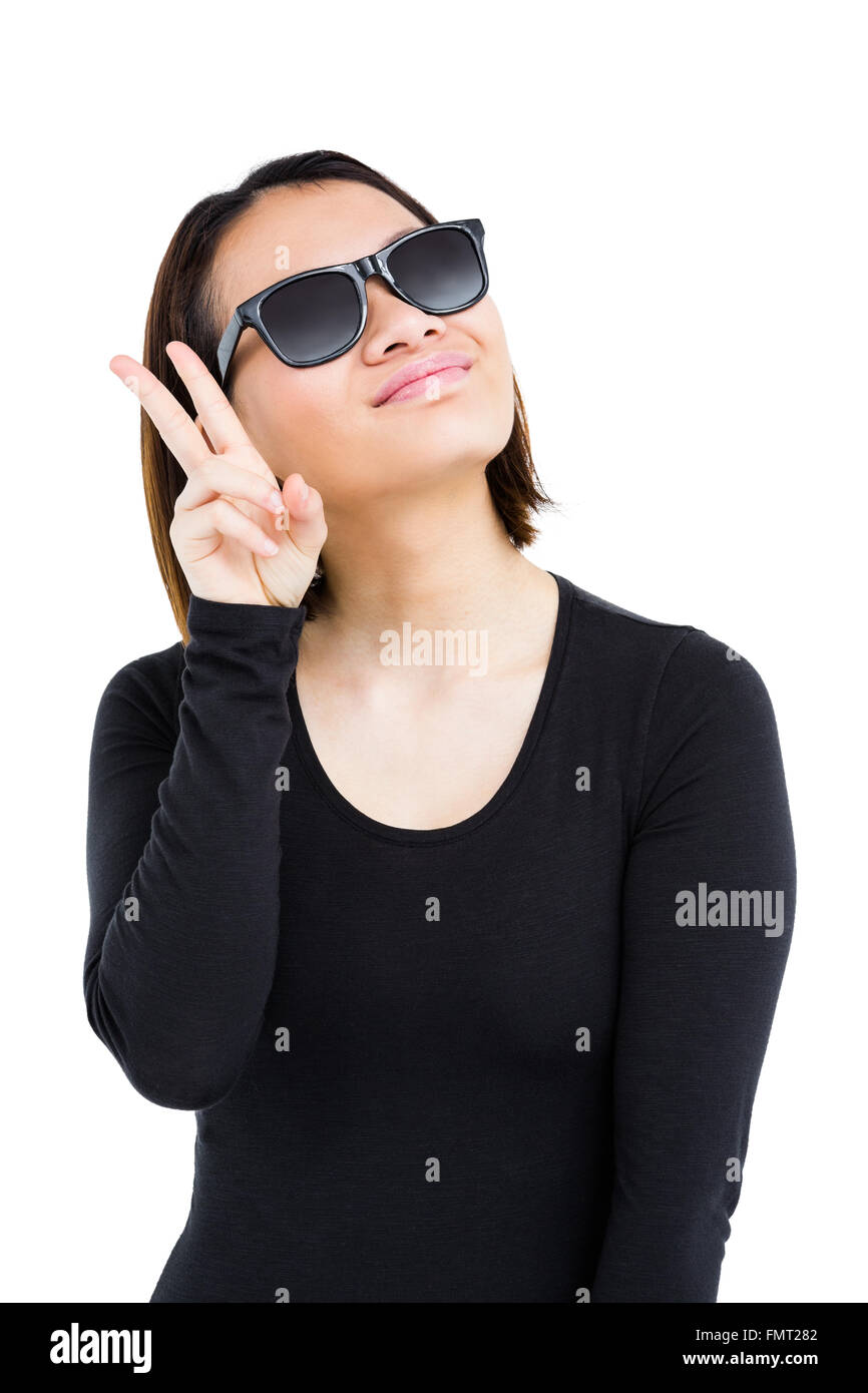 Making A V Sign High Resolution Stock Photography and Images - Alamy