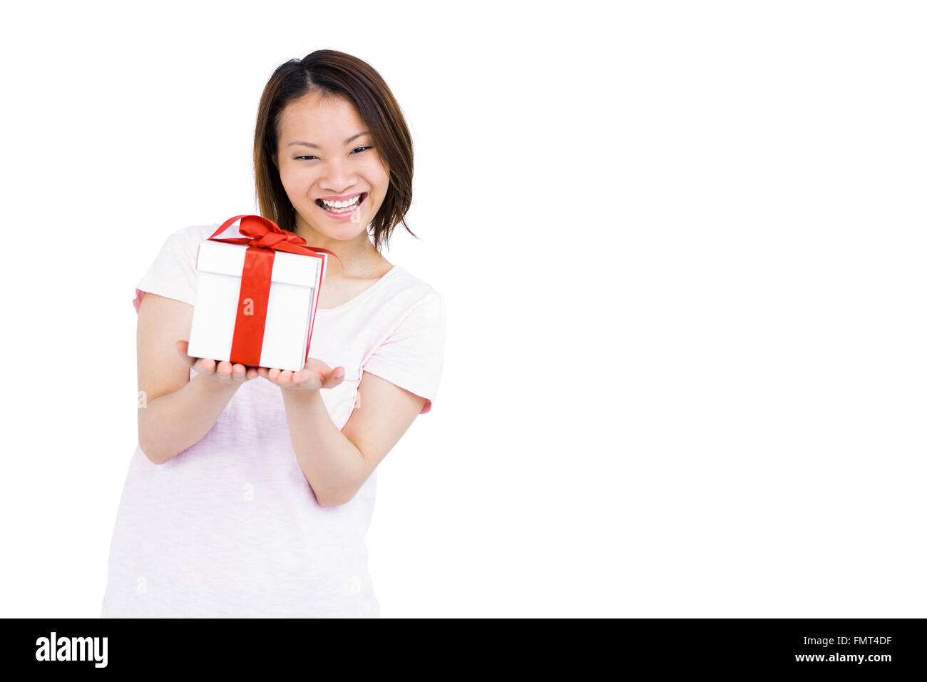 Gift wrapped young asian woman hi-res stock photography and images - Alamy