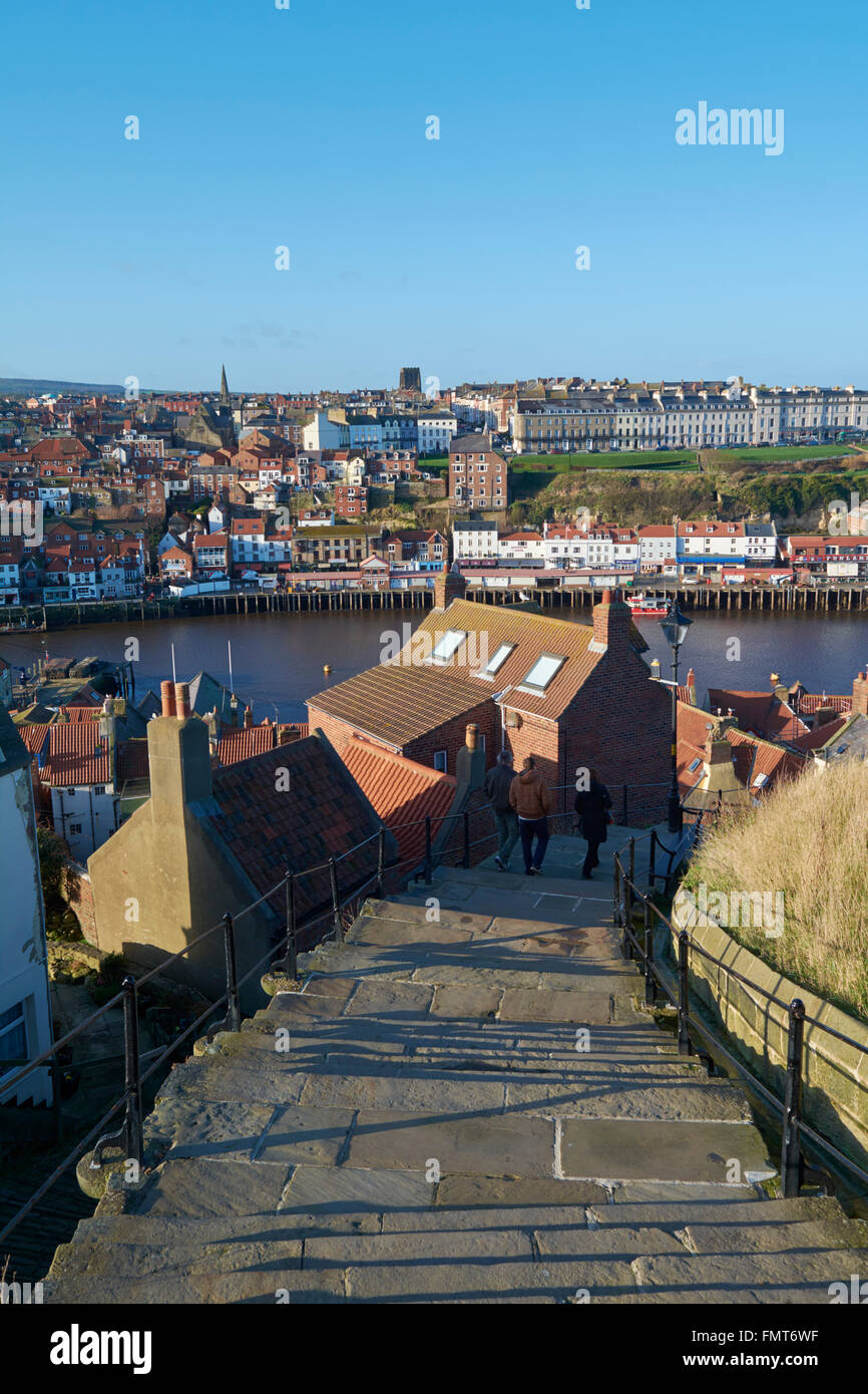 199 Steps to the Abbey - Whitby, Yorkshire, England, UK Stock Photo - Alamy