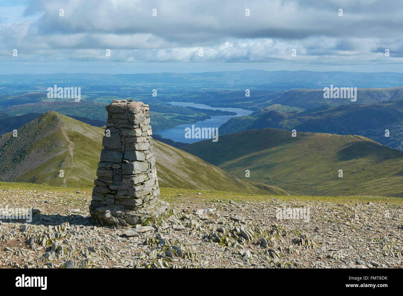 View from Hellvellyn Summit - Lake District, England, UK Stock Photo ...