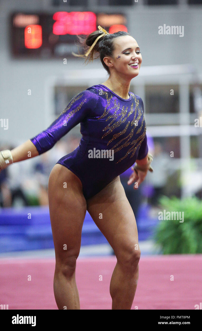 LSU's Ashleigh Gnat performs a floor routine that would earn a perfect ...