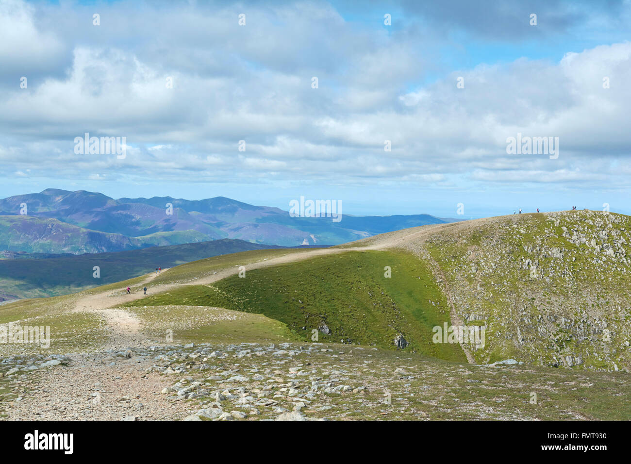 View from Hellvellyn Summit - Lake District, England, UK Stock Photo ...