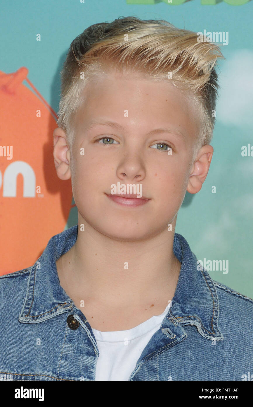 Inglewood, CA, USA. 12th Mar, 2016. Carson Lueders. 2016 Nickelodeon ...