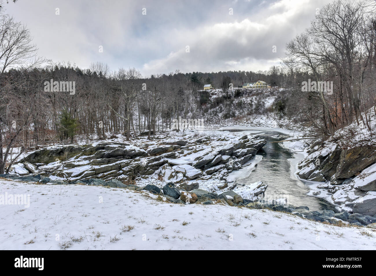 Quechee River Park Vermont during the winter Stock Photo - Alamy