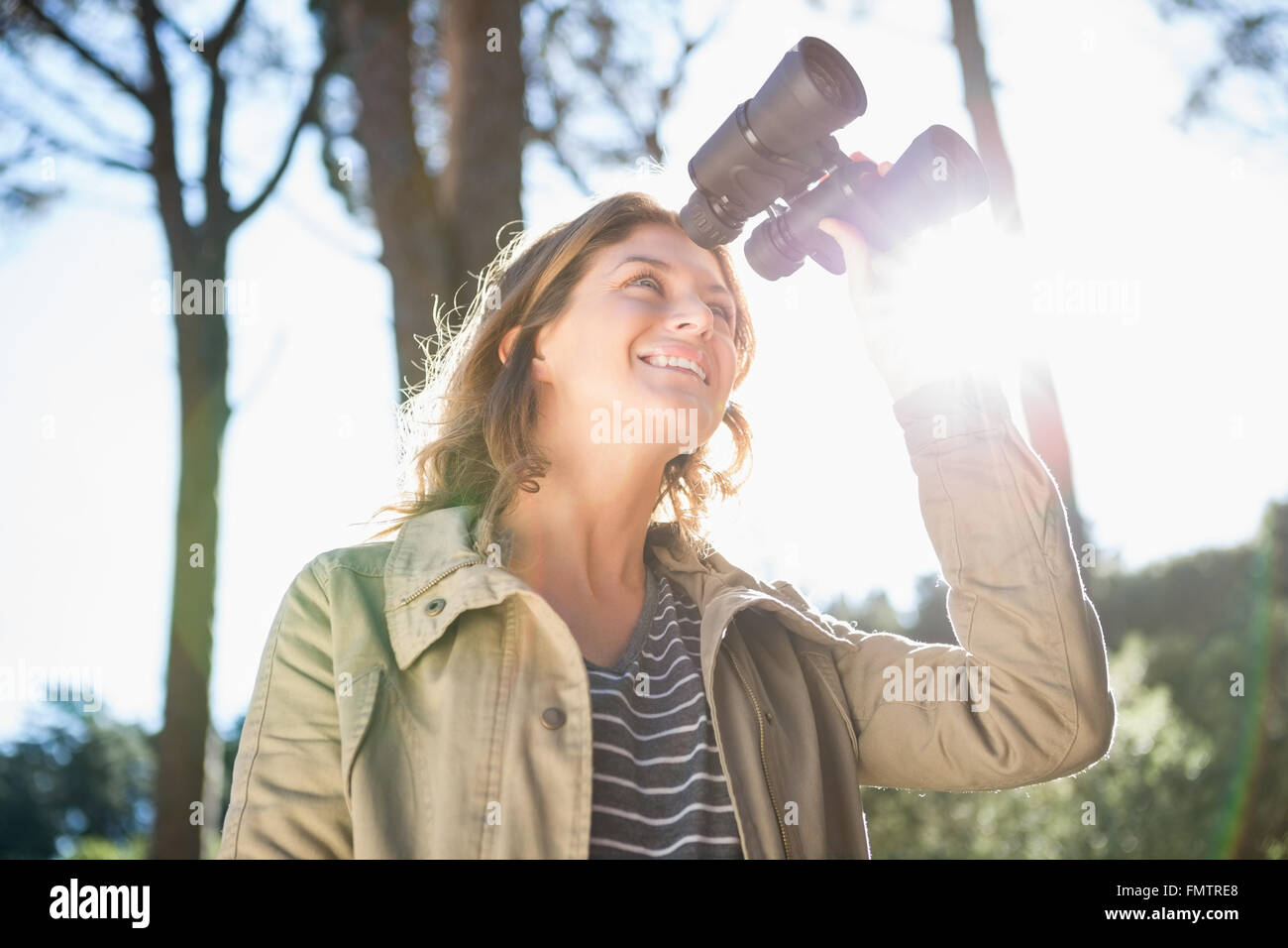 Woods woman binoculars hi-res stock photography and images - Alamy